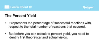 Physical Science SHS 11.1 Calculating the Percent Yield.pptx