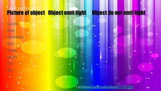 LIGHT AND SHADOWS | PPT