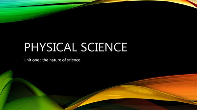 Physical science unit one | PPTX