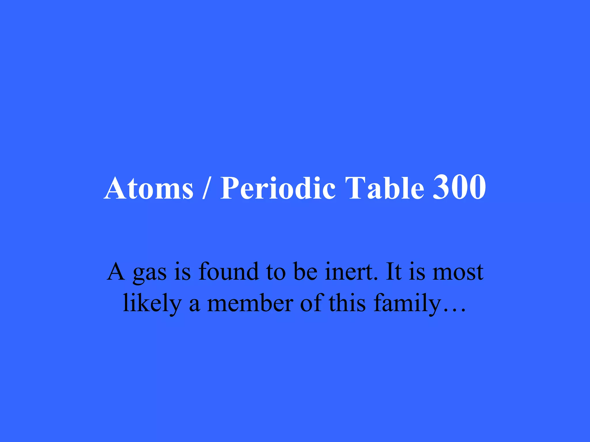 Physical Science Unit Test Jeopardy Review | PPT