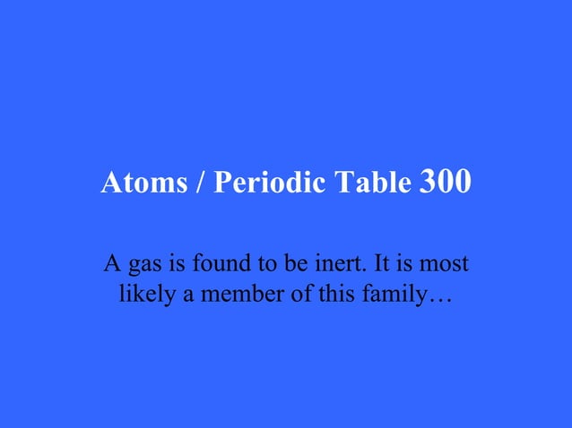 Physical Science Unit Test Jeopardy Review | PPT