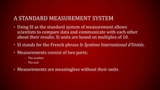 Physical science unit two measurement | PPTX | Chemistry | Science