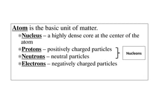 Physical Science W1 identity of the atom | PPTX