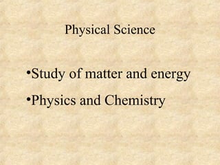 Physical Science | PPT