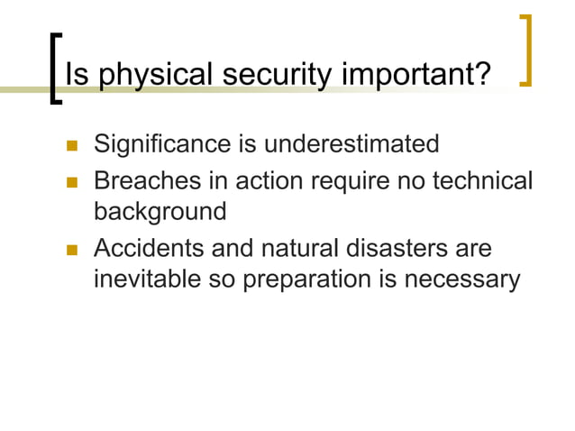 Physical Security.ppt | Technology & Computing