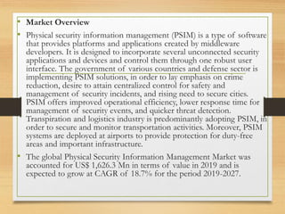 Physical security information management market | PPT
