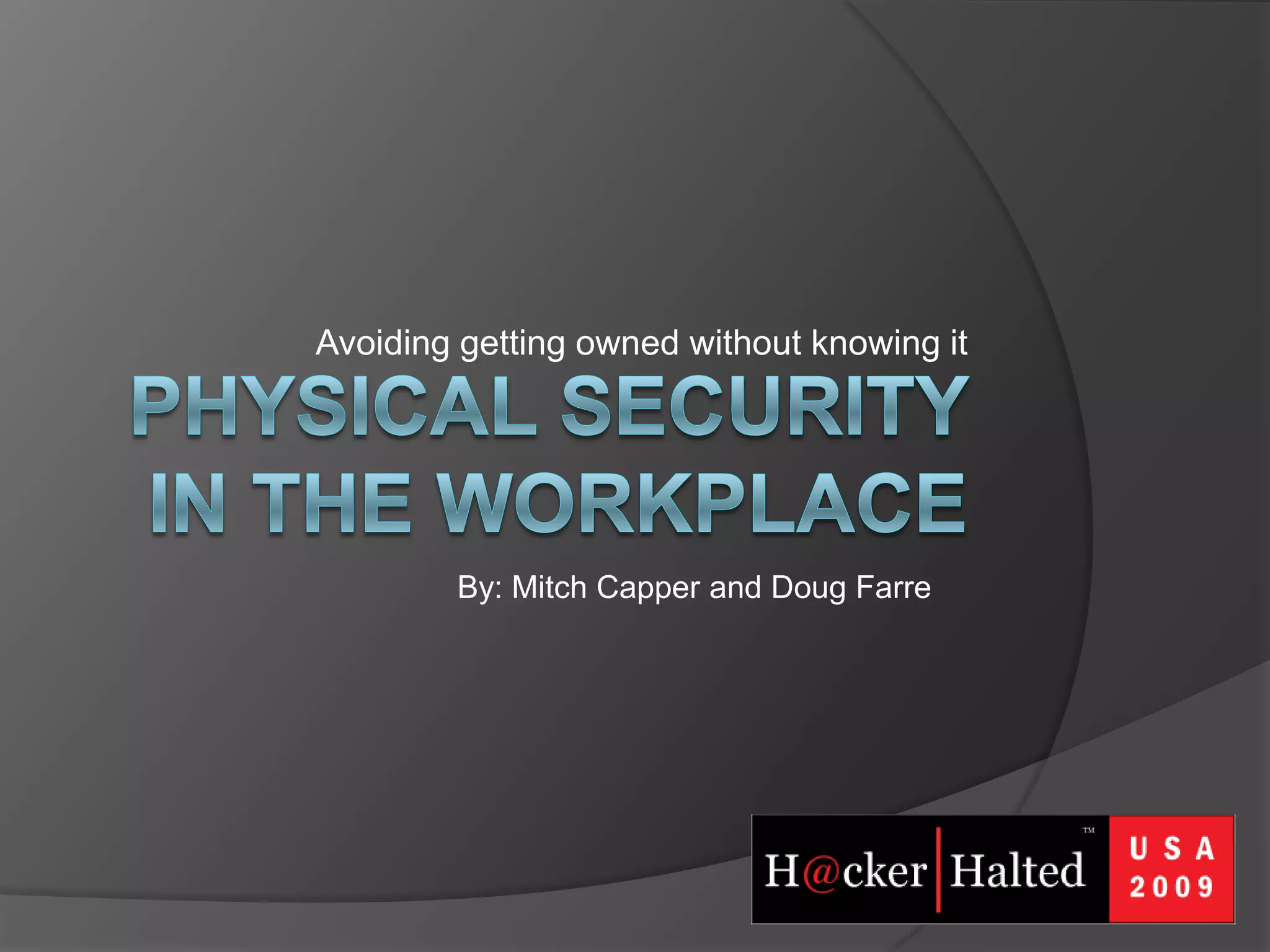 Physical Security In The Workplace | PPTX