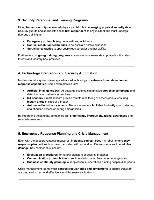 Physical security risk management.Physical security risk management | PDF