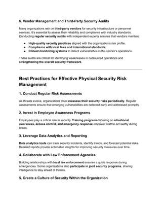 Physical security risk management.Physical security risk management | PDF
