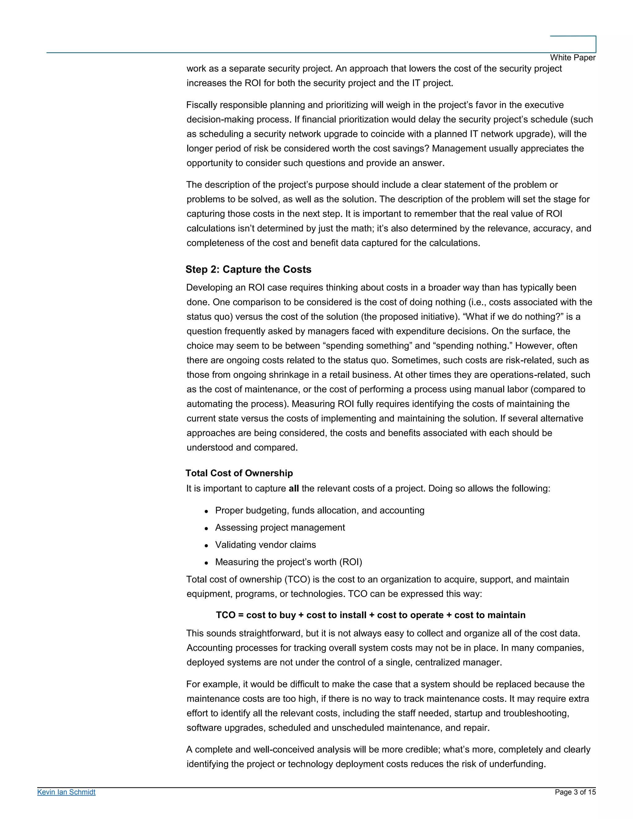 Physical security roi | PDF