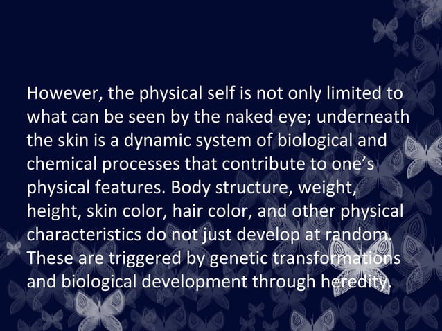 Physical Self | PPT | Genetics | Science