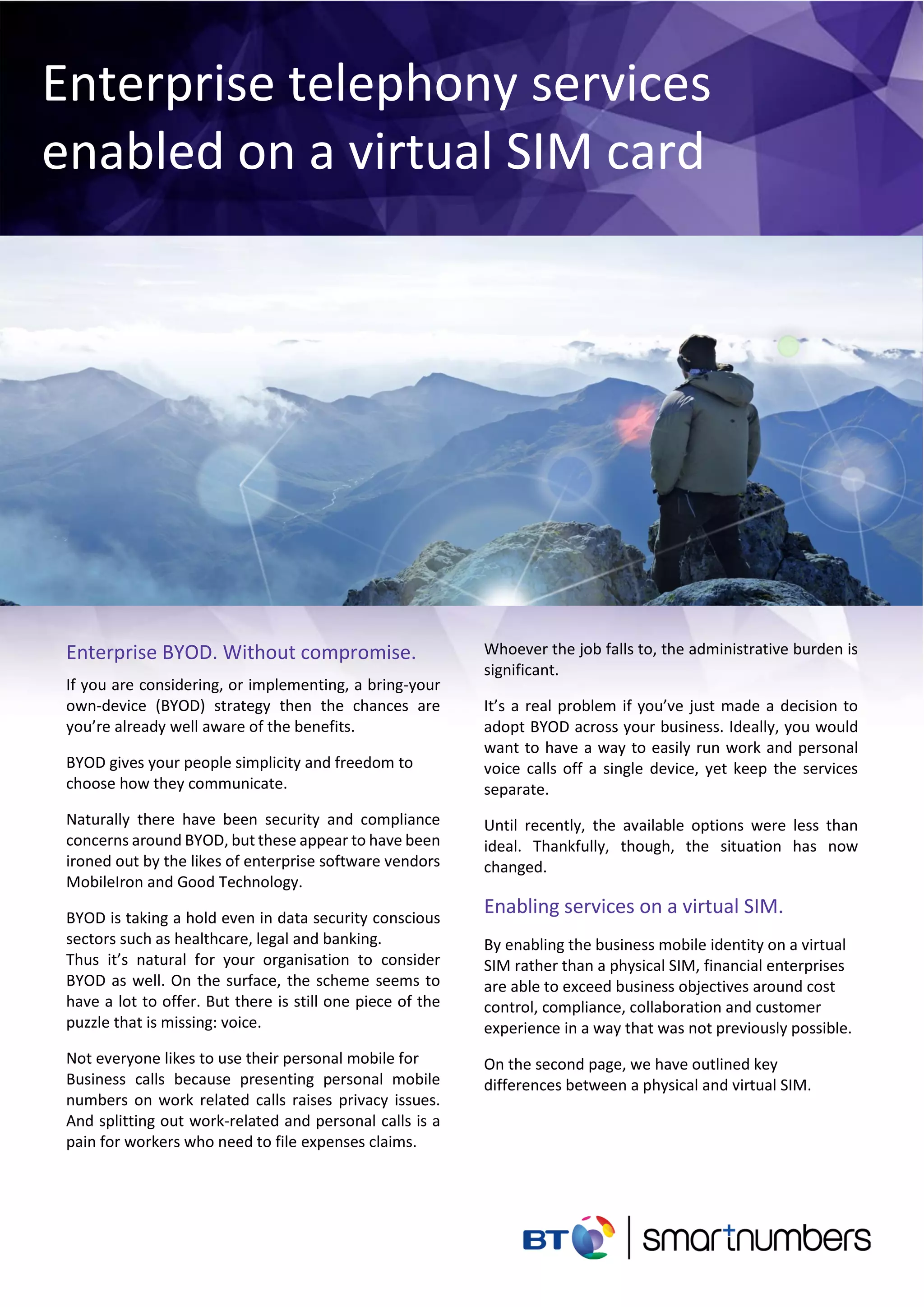 Physical sim vs smartnumbers | PDF