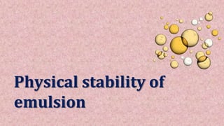 Physical stability of suspensions and emulsion, role of zeta potential ...
