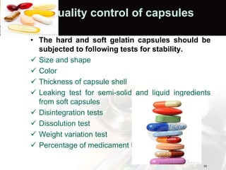 Physical stability tablets & capsules | PPTX