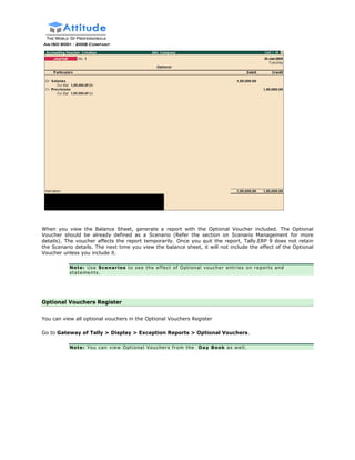Physical Stock Voucher in Tally ERP9 | PDF