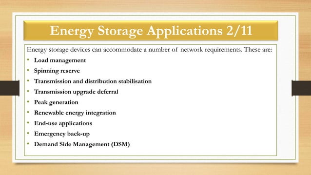 Physical structure and characteristics of energy storage systems | PDF