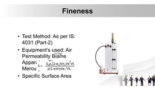 Physical test of cement | PPTX