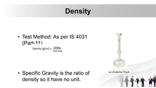 Physical test of cement | PPTX