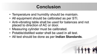 Physical test of cement | PPTX