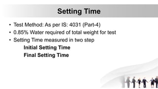 Physical test of cement | PPTX