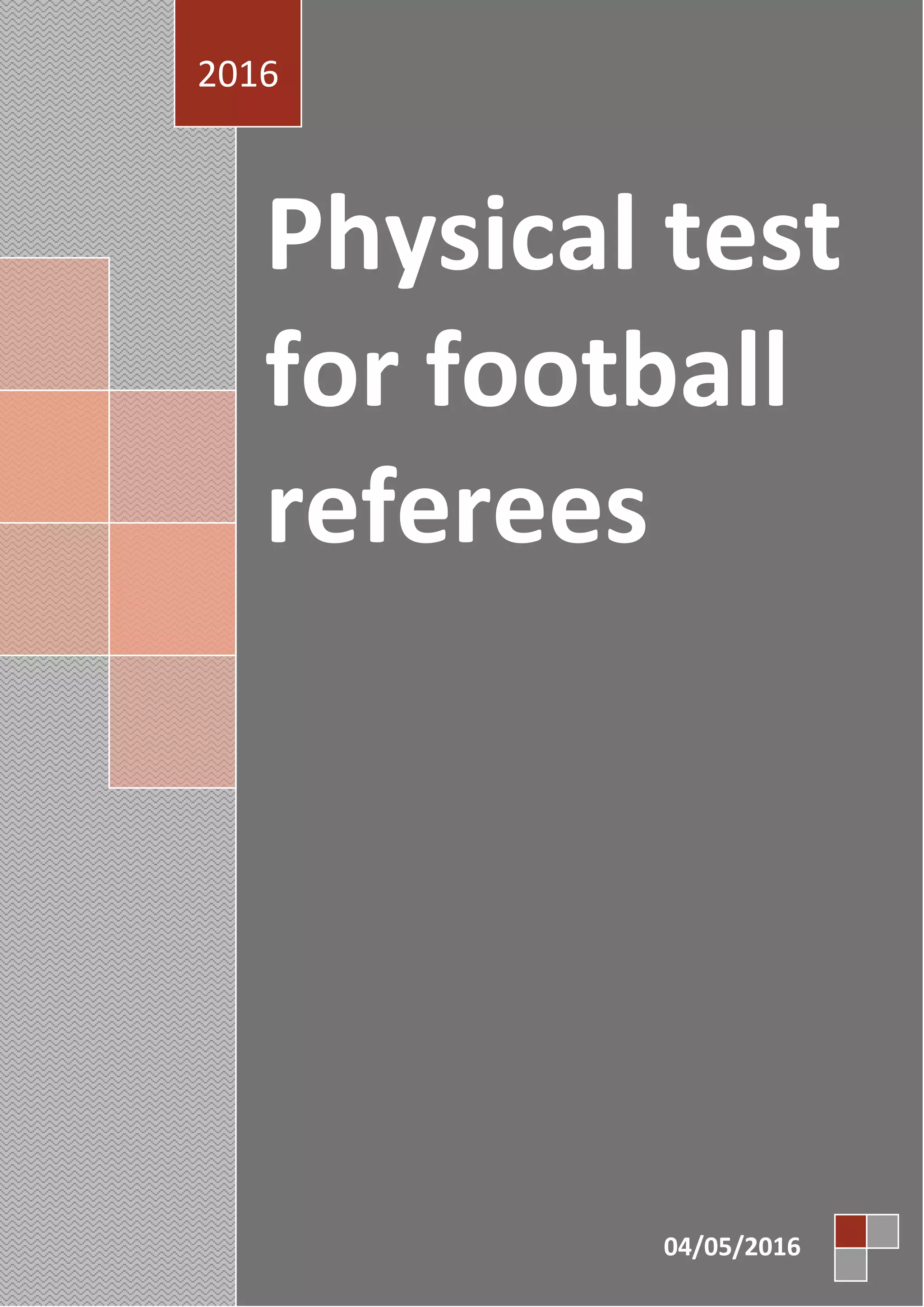 Physical tests for referees | PDF