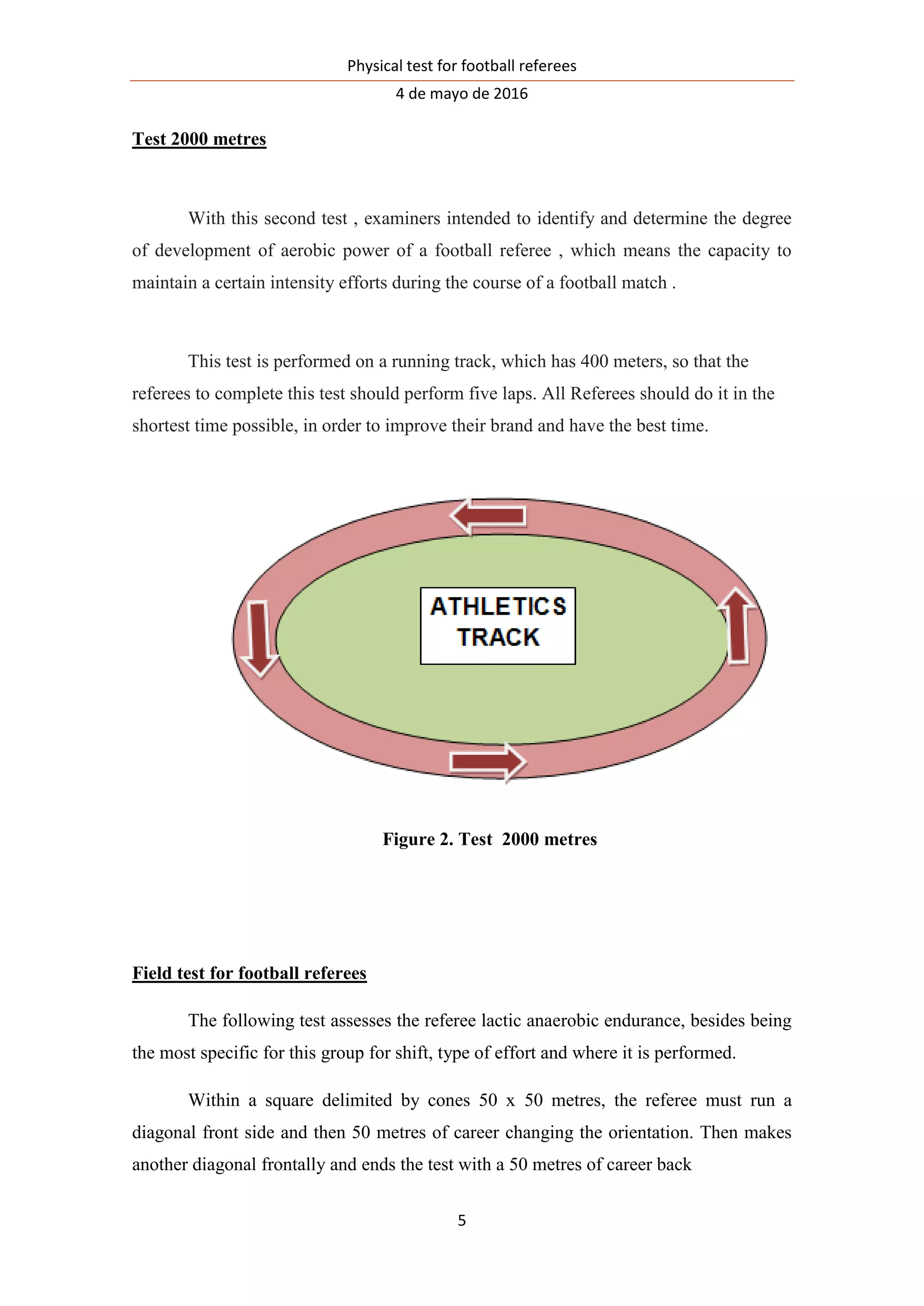 Physical tests for referees | PDF