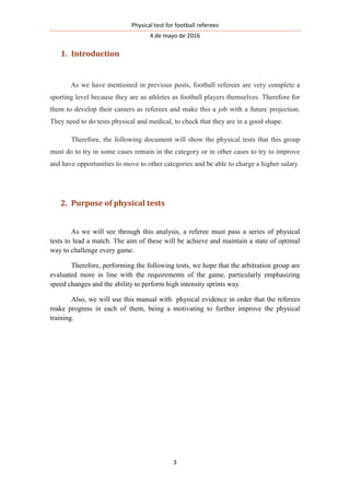 Physical tests for referees | PDF