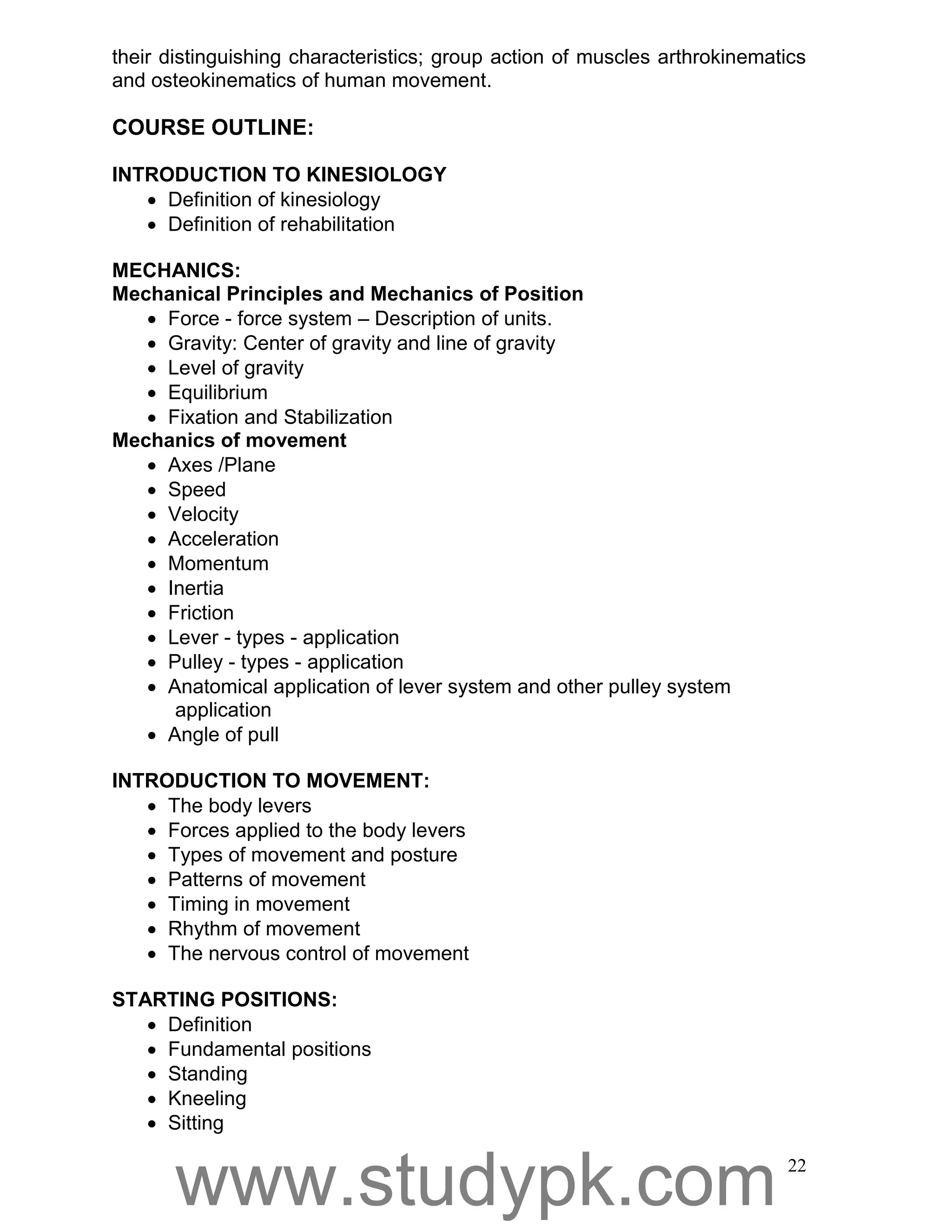 HEC Curriculum of Doctor of Physical Therapy (DPT) | PDF