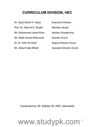 HEC Curriculum of Doctor of Physical Therapy (DPT) | PDF