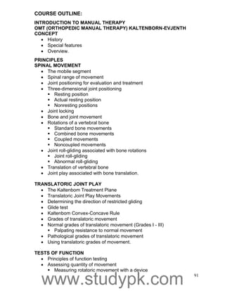 HEC Curriculum of Doctor of Physical Therapy (DPT) | PDF