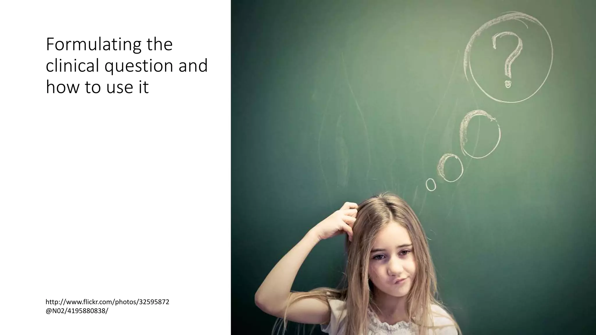 Searching with PICO and Alternative question formulation framework ...