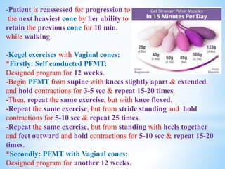 Physical therapy for specific female pelvic floor related dysfunction ...