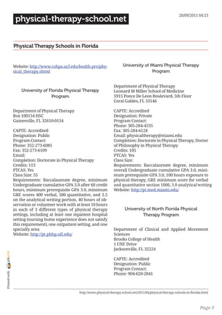 Physical therapy schools in florida | PDF