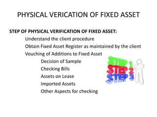 Physical verification of asset | PPTX