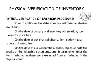 Physical verification of asset | PPTX