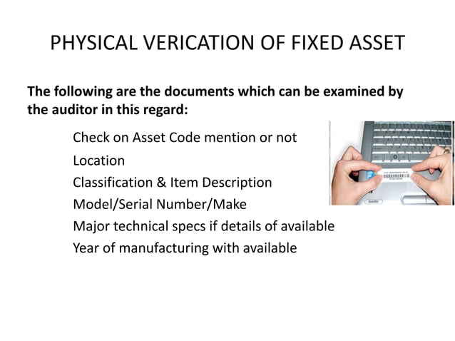Physical verification of asset | PPTX