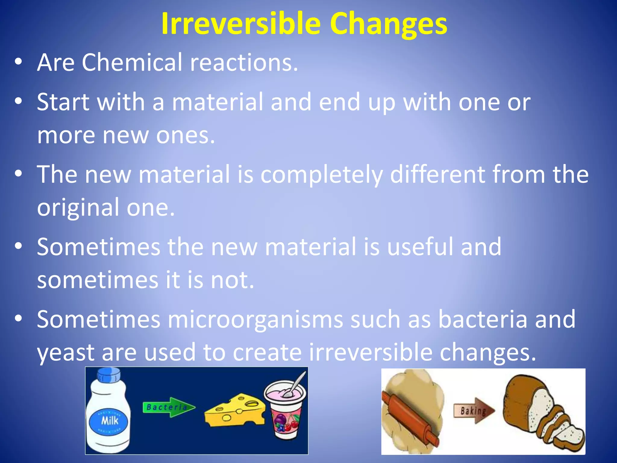 Physical verus chemical changes (reversible and irreversible changes | PPTX