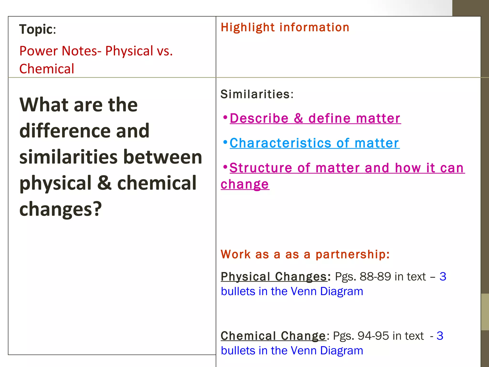 Physical vs. Chemical-Day 1 | PPT