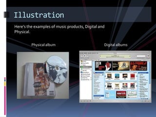 Physical vs digital music sales by Emil Z. | PPTX