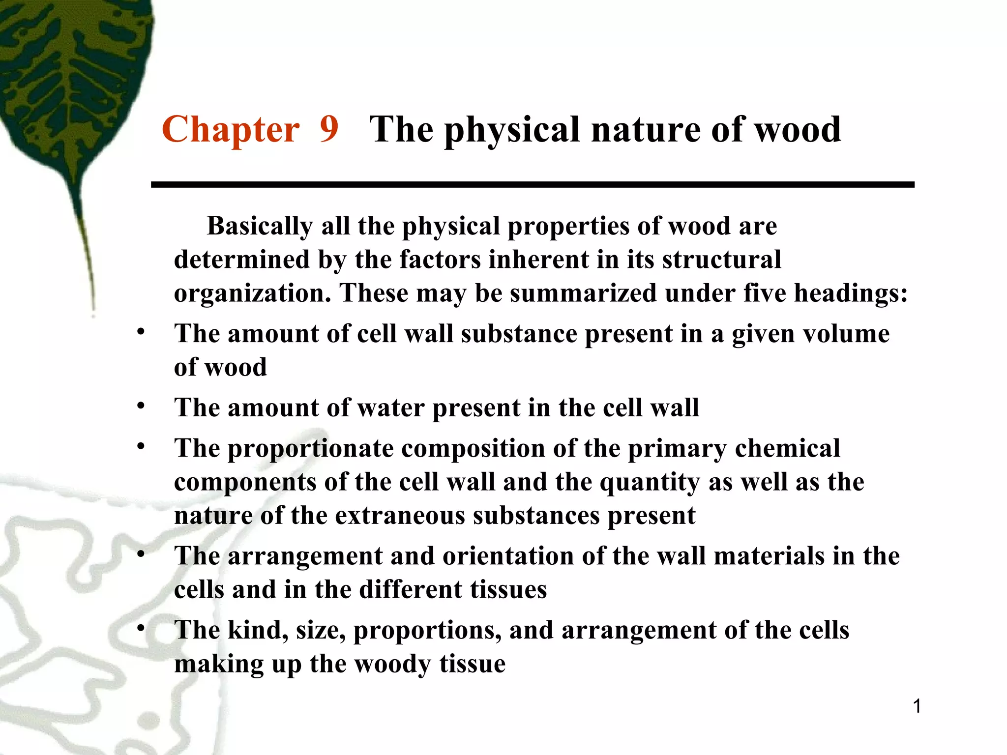 Physical Properties of Wood | PPT