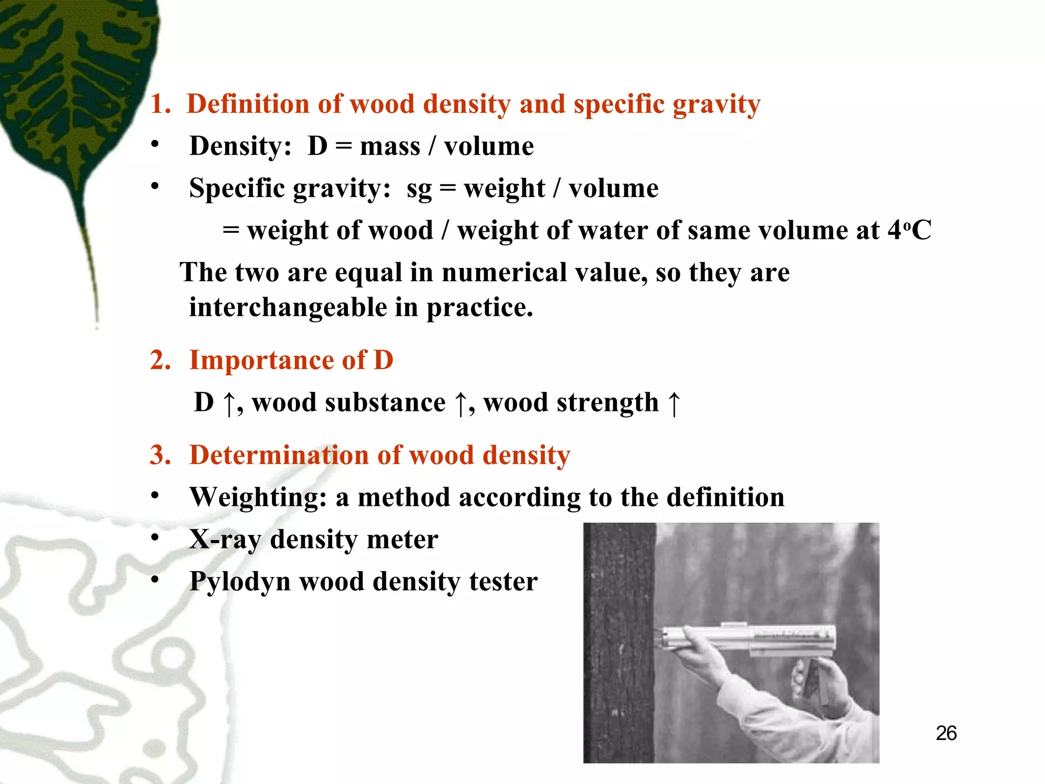 Physical Properties of Wood | PPT