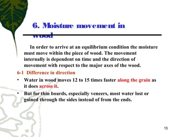 Physical Properties of Wood | PPT