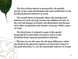 Physical Properties of Wood | PPT