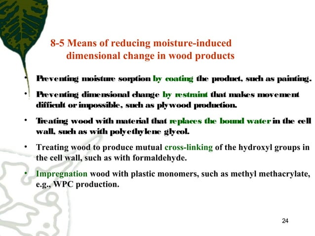 Physical Properties of Wood | PPT