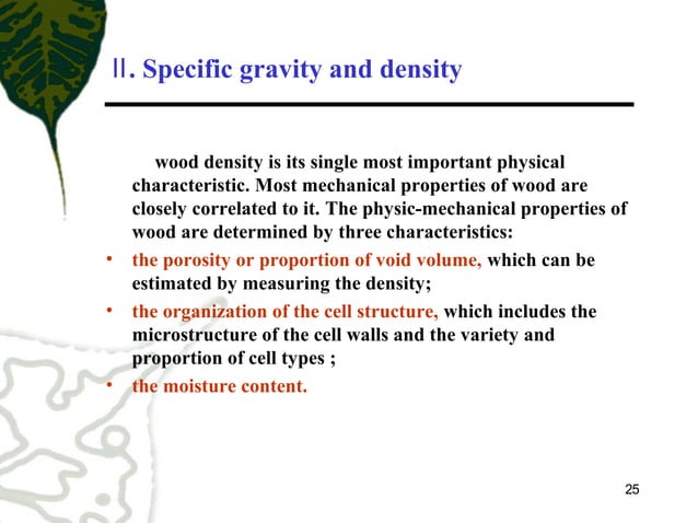 Physical Properties of Wood | PPT