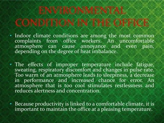Physical working conditions | PPTX