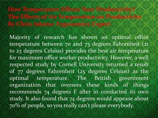 Physical working conditions | PPTX