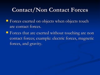 Physical World Forces Middle School | PPT