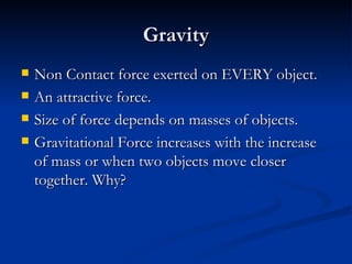 Physical World Forces Middle School | PPT