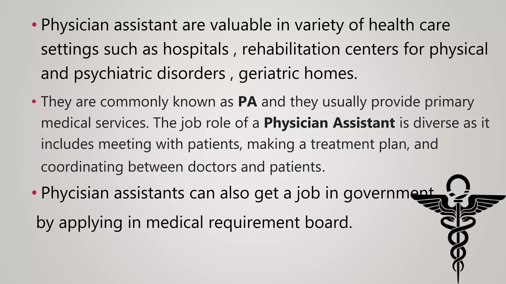 Physician assistant | PPTX